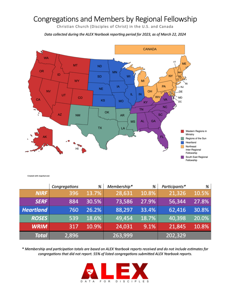 Disciples on the Map - Christian Church (Disciples of Christ)
